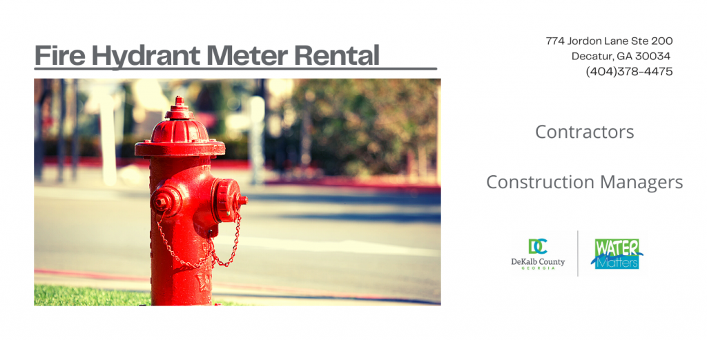 Fire Hydrant Meter Rental | DeKalb County GA